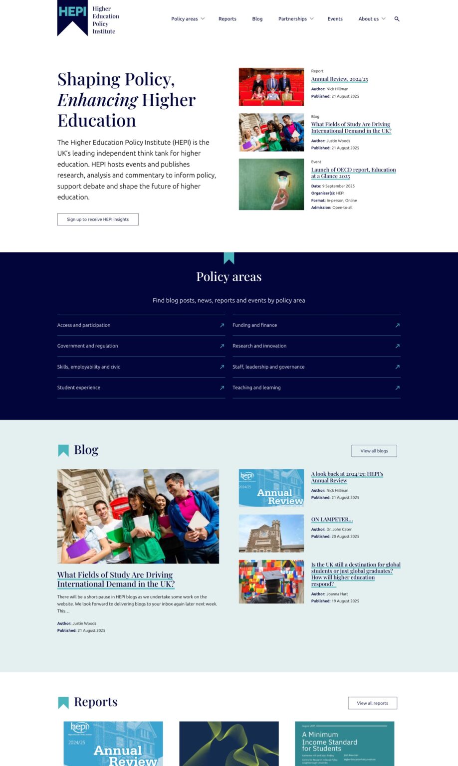 Higher Education Policy Institute (HEPI) - Headscape